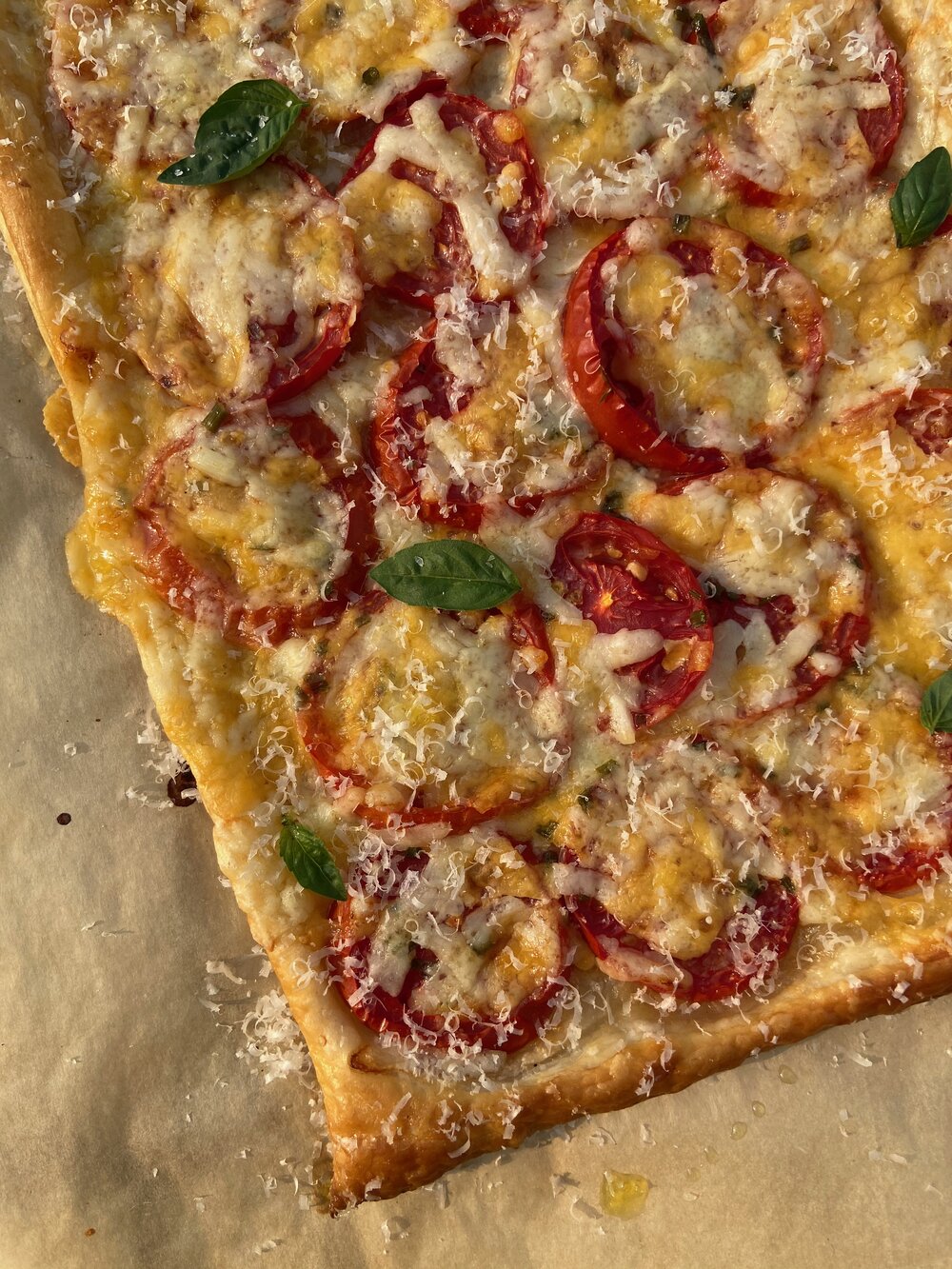 Southern Inspired Tomato and Chessar Cheese Tart
